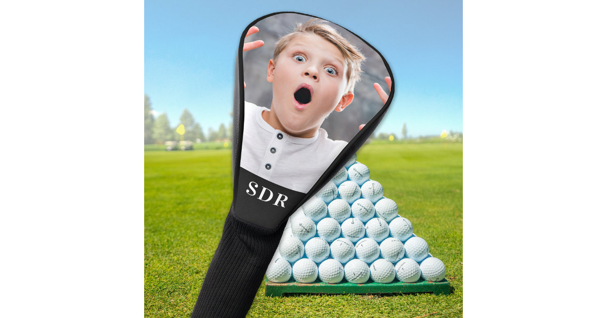 Custom Family Photo Personalized 3 Letter Monogram Golf Head Cover | Zazzle
