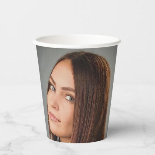 Custom Family Photo Personalized Paper Cups | Zazzle