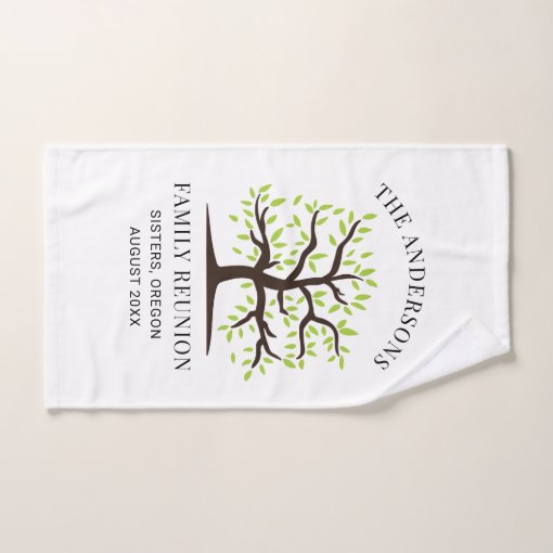 Custom Family Reunion Cousins Annual Event Hand Towel | Zazzle