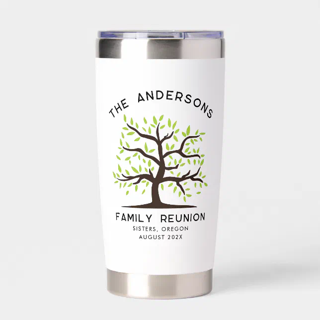 Custom Family Reunion Genealogy Tree Insulated Tumbler | Zazzle