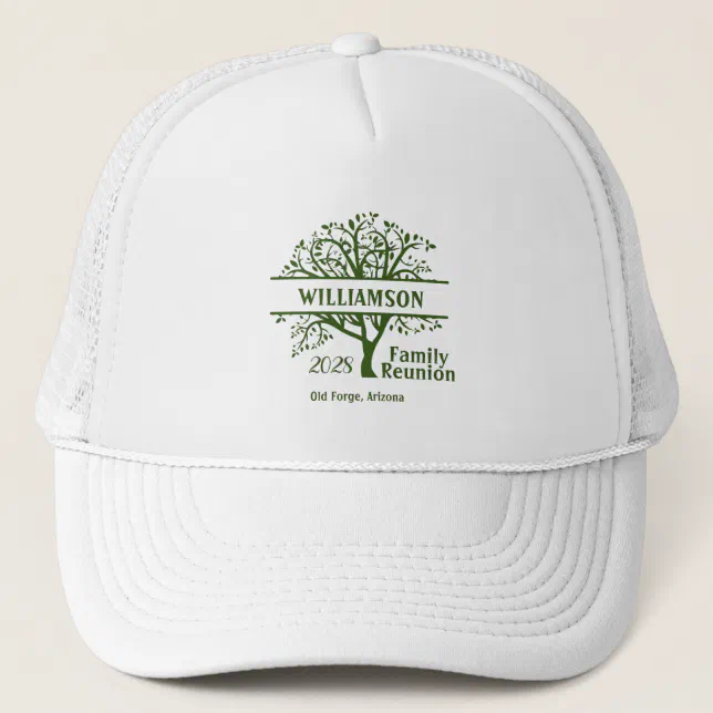 Custom Family Reunion Genealogy Tree Matching Trucker Hat | Zazzle