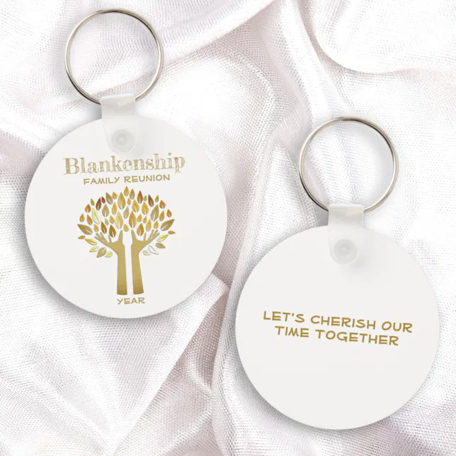Custom Family Reunion Hands Up Tree Leaf Keychain | Zazzle