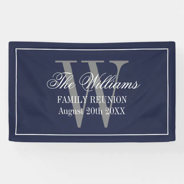 Custom family reunion party banner sign with name | Zazzle