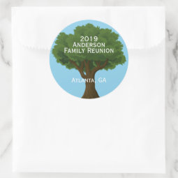 Custom Family Reunion Souvenir Classic Round Sticker | Zazzle
