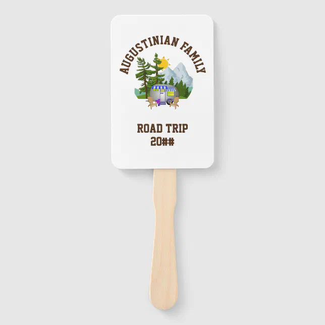 Custom Family Road Trip Van Life Hand Fan | Zazzle