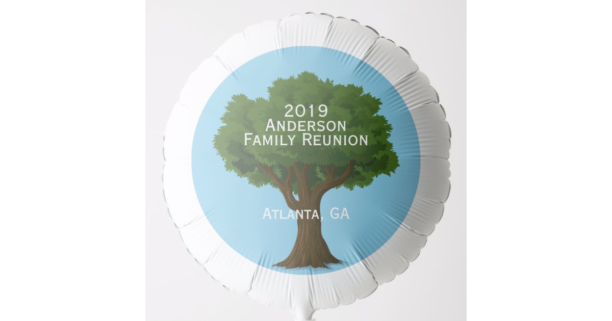 Custom Family Tree Family Reunion Balloon | Zazzle