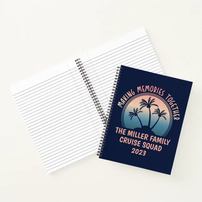 Custom Family Vacation Summer Beach Trip Notebook | Zazzle