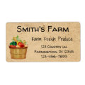 Custom Farm Fresh Produce Label | Zazzle