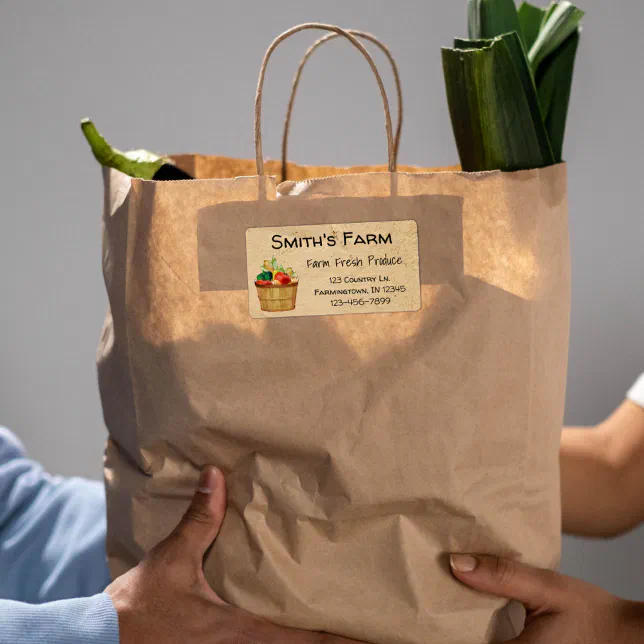 Custom Farm Fresh Produce Label | Zazzle