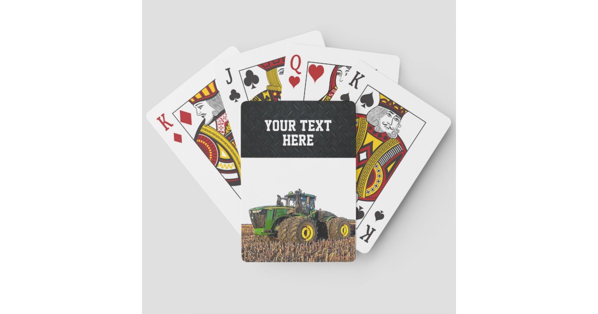 Custom Farm Tractor Equipment Man Cave Poker Cards | Zazzle
