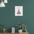 Custom Fashion Illustration, Dress on Mannequin Poster | Zazzle