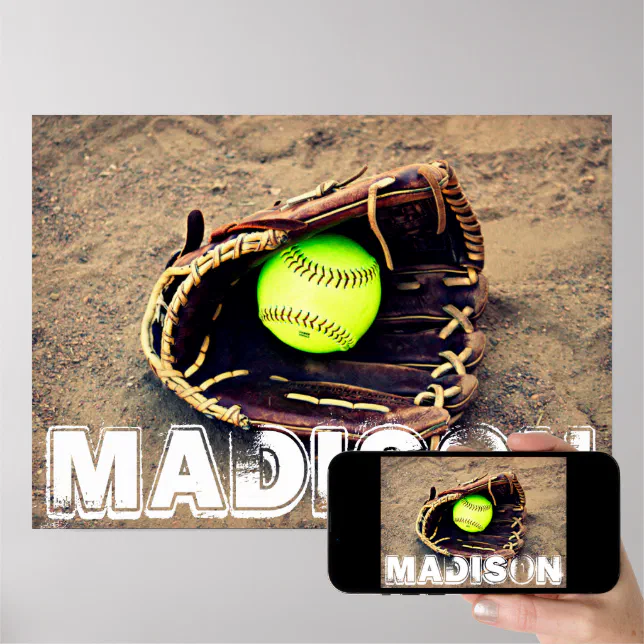 Custom Fastpitch Softball Player Poster | Zazzle