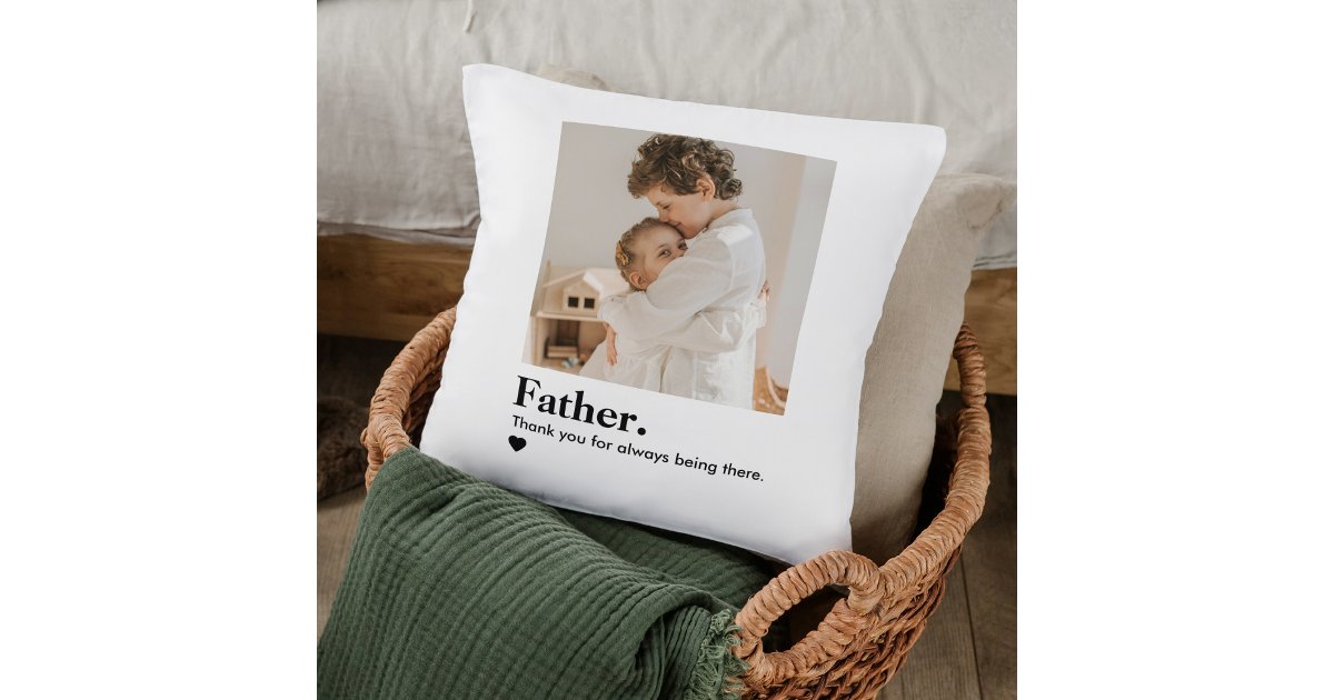 Custom Father Photo Pillow | Personalized Dad Gift | Zazzle