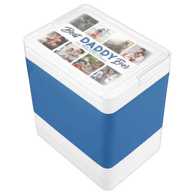 Custom Father's Day Photo Collage Best Daddy Ever Cooler | Zazzle