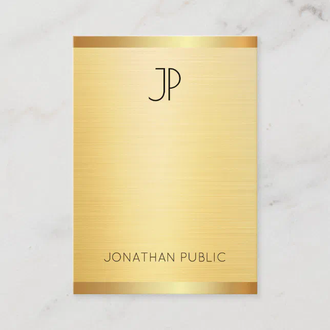 Custom Faux Gold Elegant Professional Template Business Card | Zazzle
