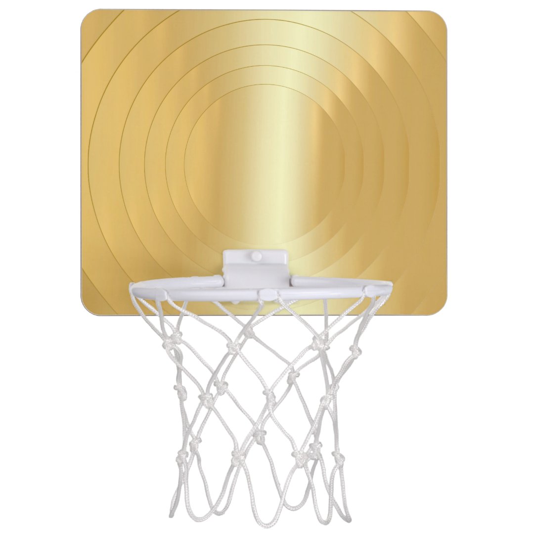 Custom Faux Gold Glamorous Blank Template Mini Basketball Hoop | Zazzle