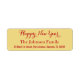 Custom Faux Gold Happy New Year DIY Return Address Label | Zazzle