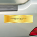 Custom Faux Gold Template Modern Glamorous Bumper Sticker | Zazzle