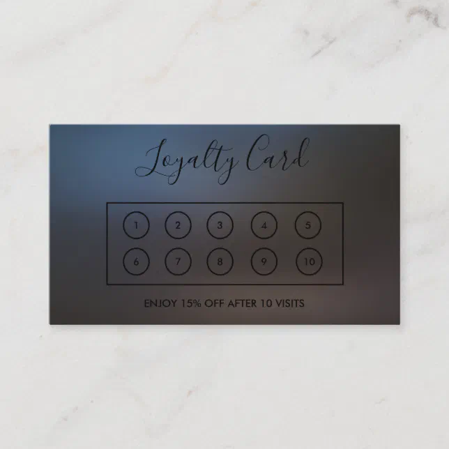 Custom Faux Holographic Black Loyalty Card | Zazzle