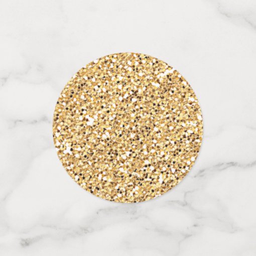 Custom Faux Sparkling Happy Birthday Gold Glitter Confetti | Zazzle
