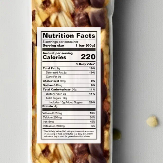 Custom FDA Compliant Nutrition Food Label | Zazzle
