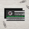 Custom Federal Law Enforcement Thin Green Line Business Card | Zazzle