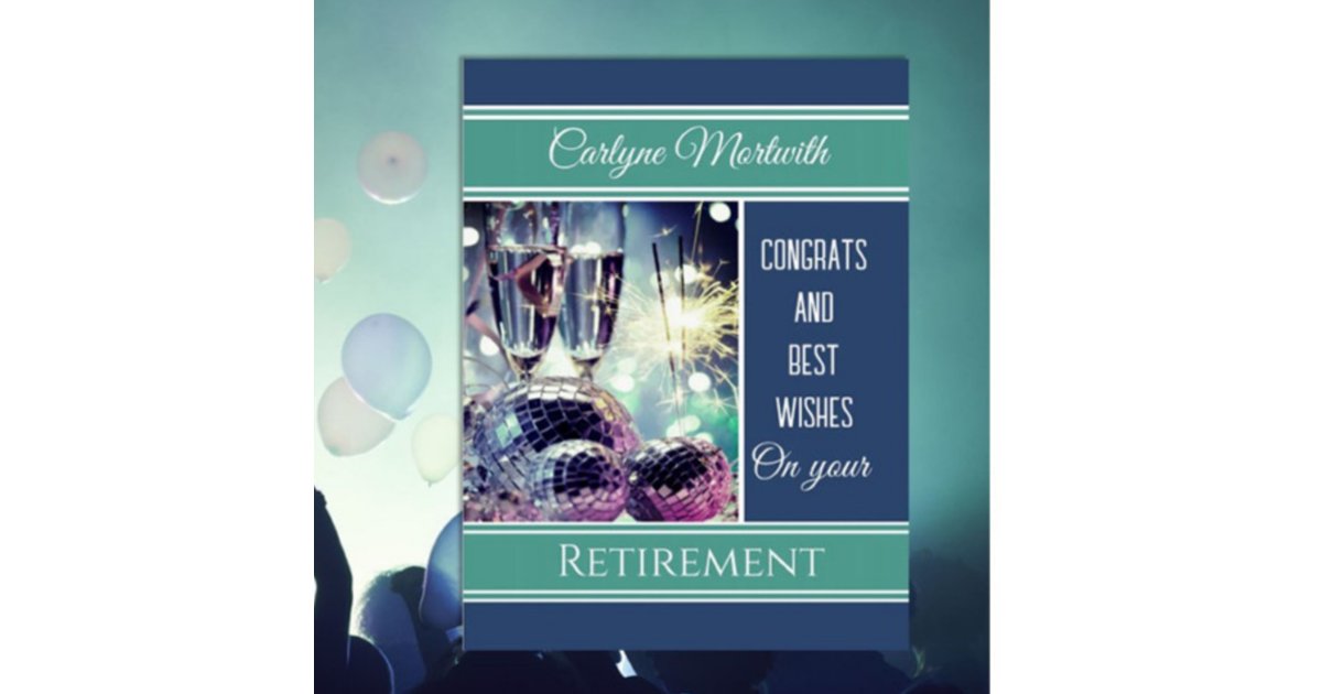 Custom Festive Congrats Retirement card | Zazzle