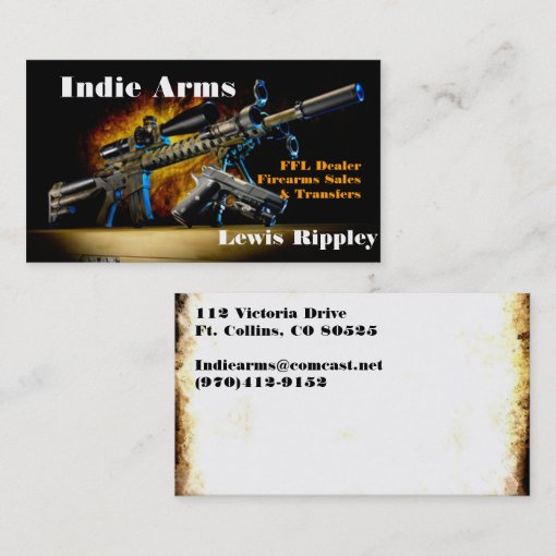 Custom FFL business card 2 | Zazzle