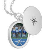 Custom Field Hockey Photo Collage Name Team Number Locket Necklace | Zazzle