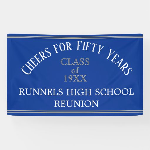 Custom FIFTY YEAR reunion banner | Zazzle