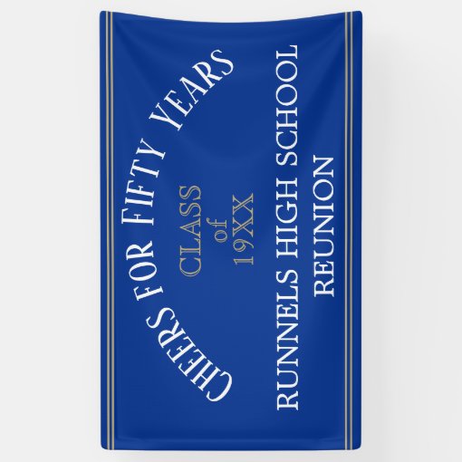 Custom FIFTY YEAR reunion banner | Zazzle