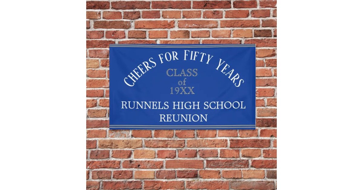 Custom FIFTY YEAR reunion banner | Zazzle