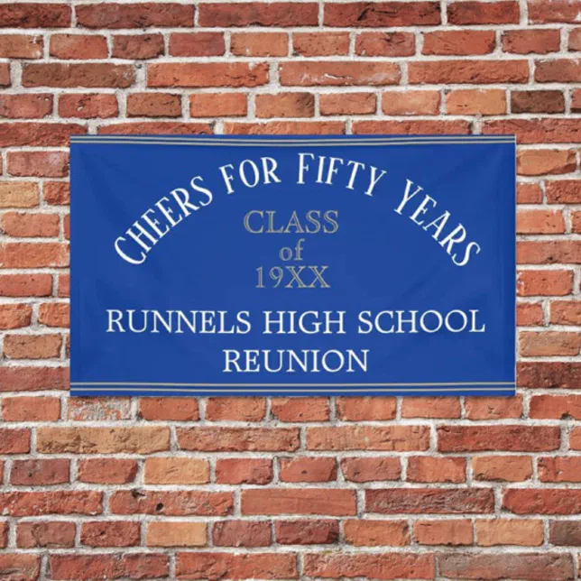 Custom FIFTY YEAR reunion banner | Zazzle