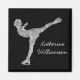 Custom Figure Skating Ice Skating Silver Shimmer Magnet | Zazzle