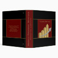 Custom Financial Portfolio Black | Red 3 Ring Binder | Zazzle