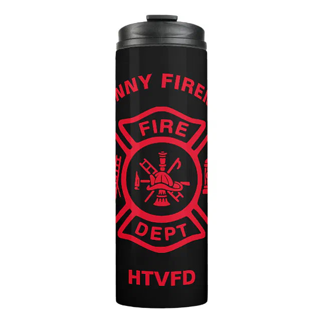 Custom Fire Department Firefighter Badge Thermal Tumbler | Zazzle