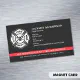Custom Fire Department Firefighter Red Line Logo Business Card Magnet ...