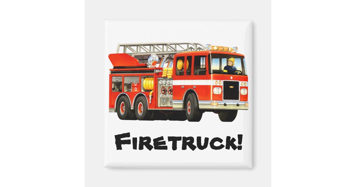 Custom Fire Truck Magnet | Zazzle