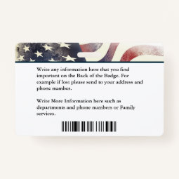 Custom Firefighter Employee Name ID Card Photo Badge | Zazzle