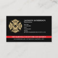 Custom Firefighter Fire Department Fireman Logo Business Card | Zazzle
