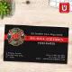 Custom Firefighter Red Line Fire Department Logo Business Card Magnet ...