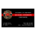 Custom Firefighter Red Line Fire Department Logo Business Card Magnet ...