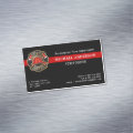 Custom Firefighter Red Line Fire Department Logo Business Card Magnet ...