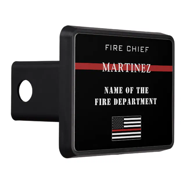 Custom Firefighter Thin Red Line Fire Department Hitch Cover | Zazzle
