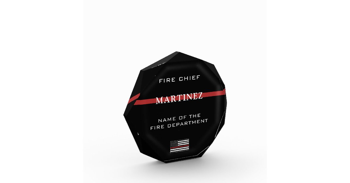 Custom Firefighter Thin Red Line Fire Department Photo Block | Zazzle