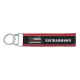 Custom Firefighter Thin Red Line Fire Department Wrist Keychain | Zazzle