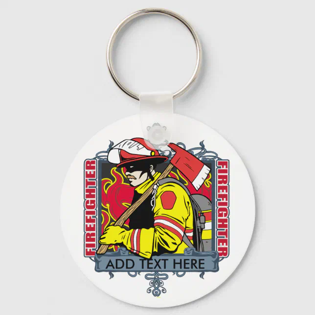 Custom Firefirefighter Keychain | Zazzle