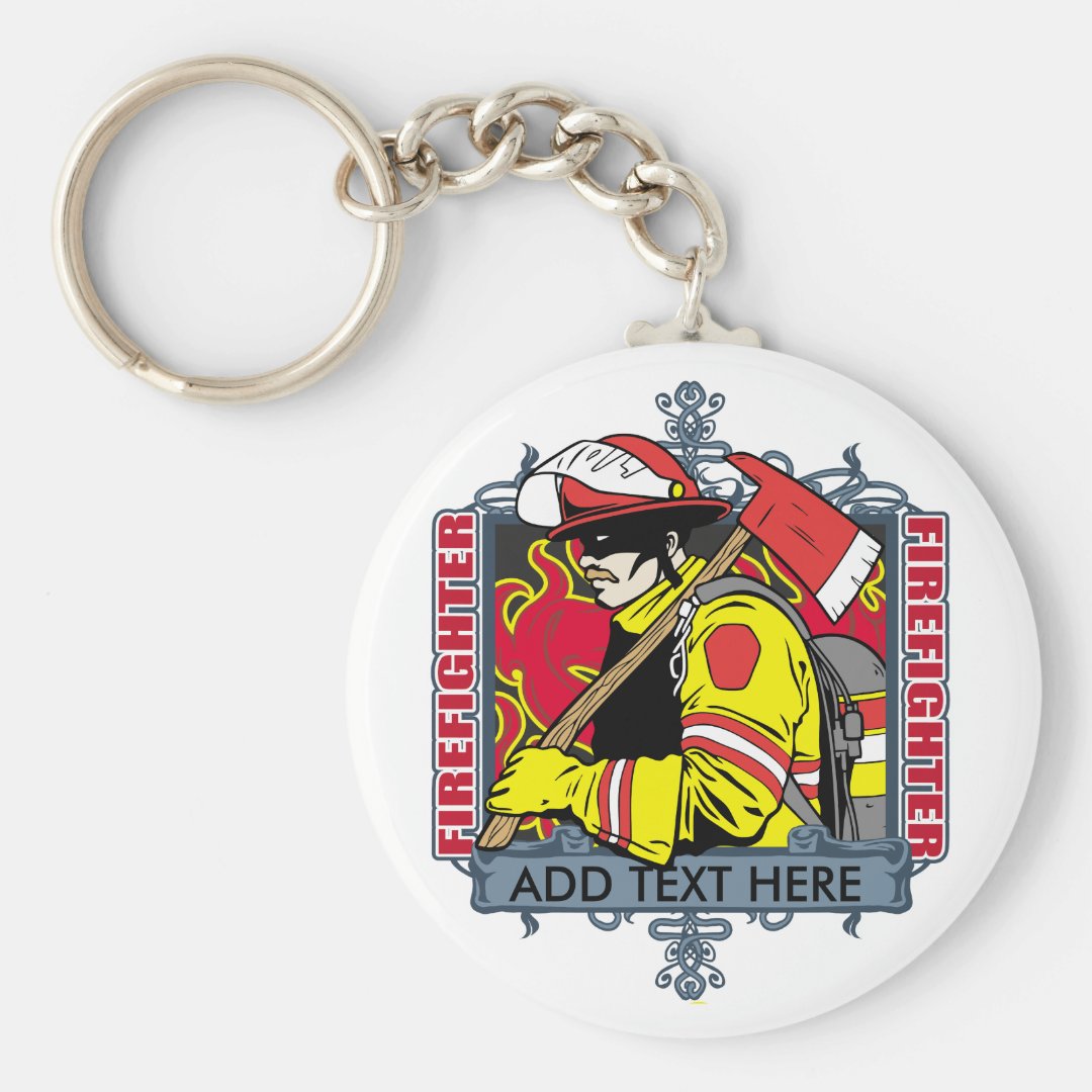Custom Firefirefighter Keychain | Zazzle