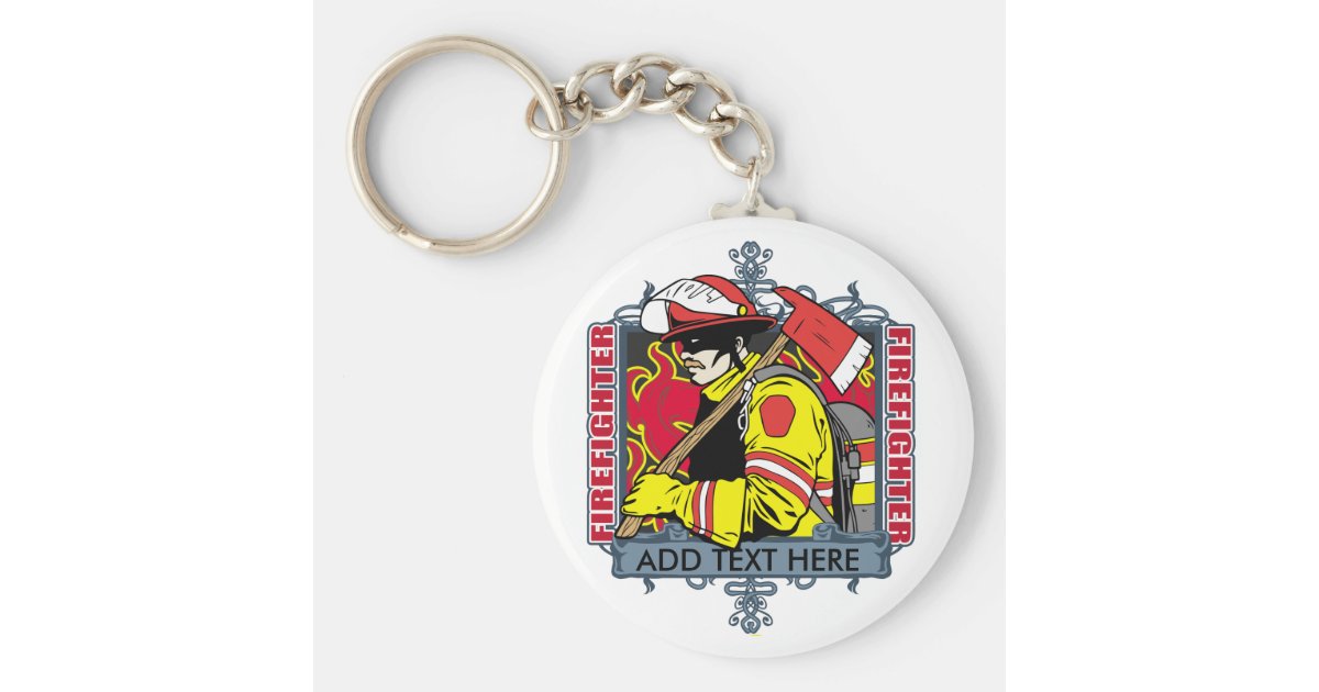 Custom Firefirefighter Keychain | Zazzle.com