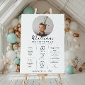 Custom First Birthday Photo Milestone Timeline Poster | Zazzle